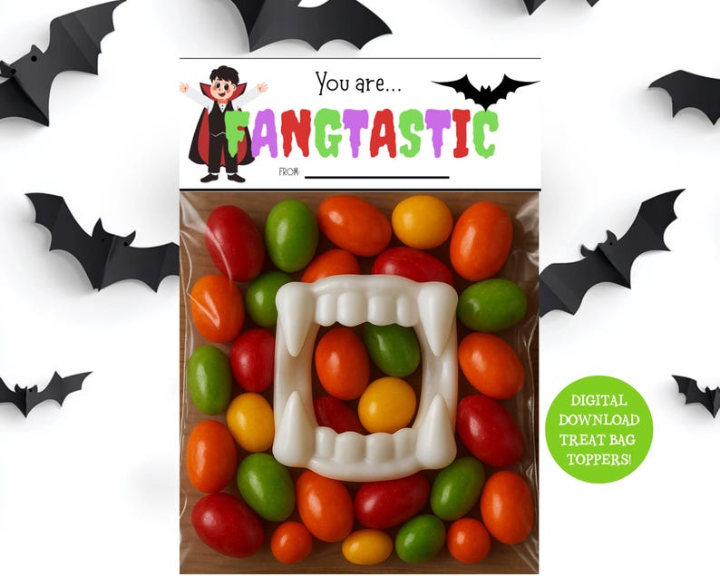 Kids Treat Bag Topper, Create a Goodie Bag Kit, Halloween Party ...