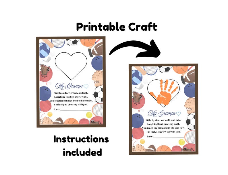 Grandparents Day Handprint Craft, Printable Activity Babies, Toddlers ...