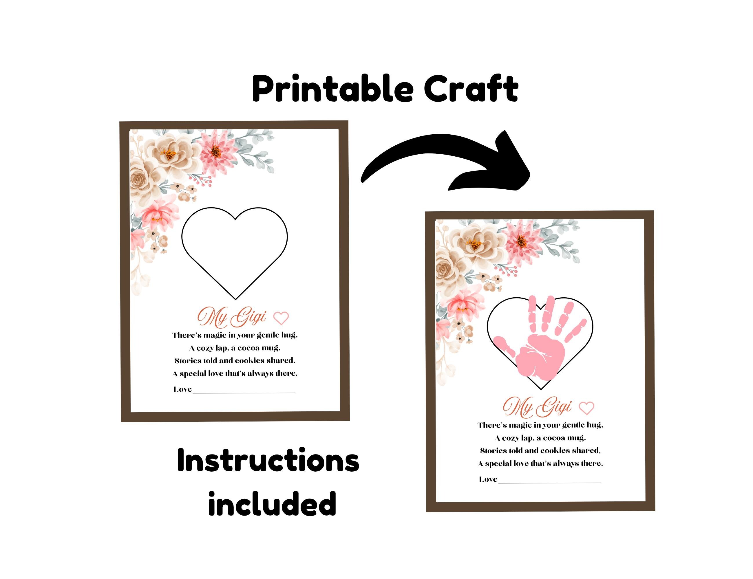 Grandparents Day Handprint Craft, Printable Activity Babies, Toddlers ...