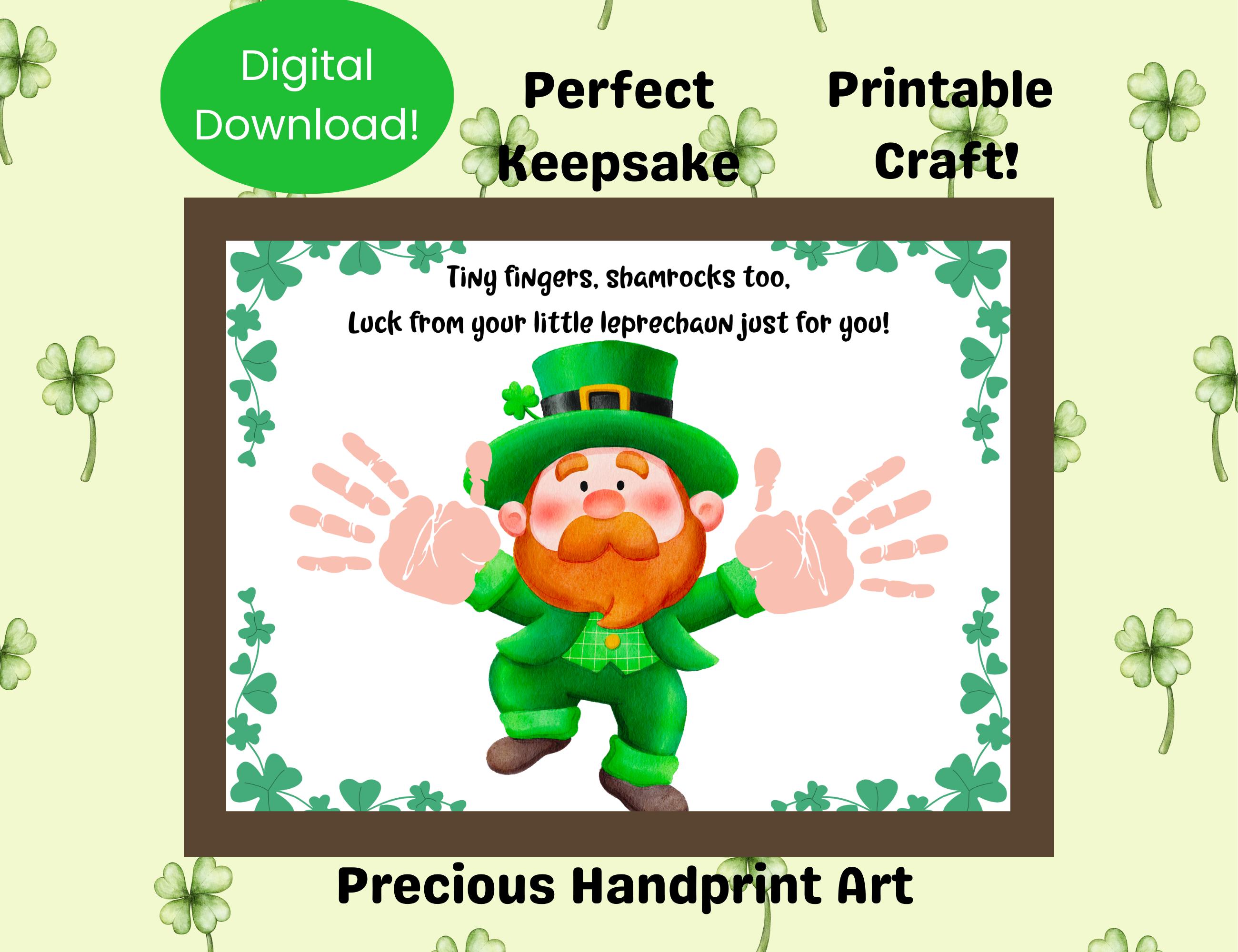 Leprechaun Handprint Craft, Printable Activity Babies, Toddlers DIY ...