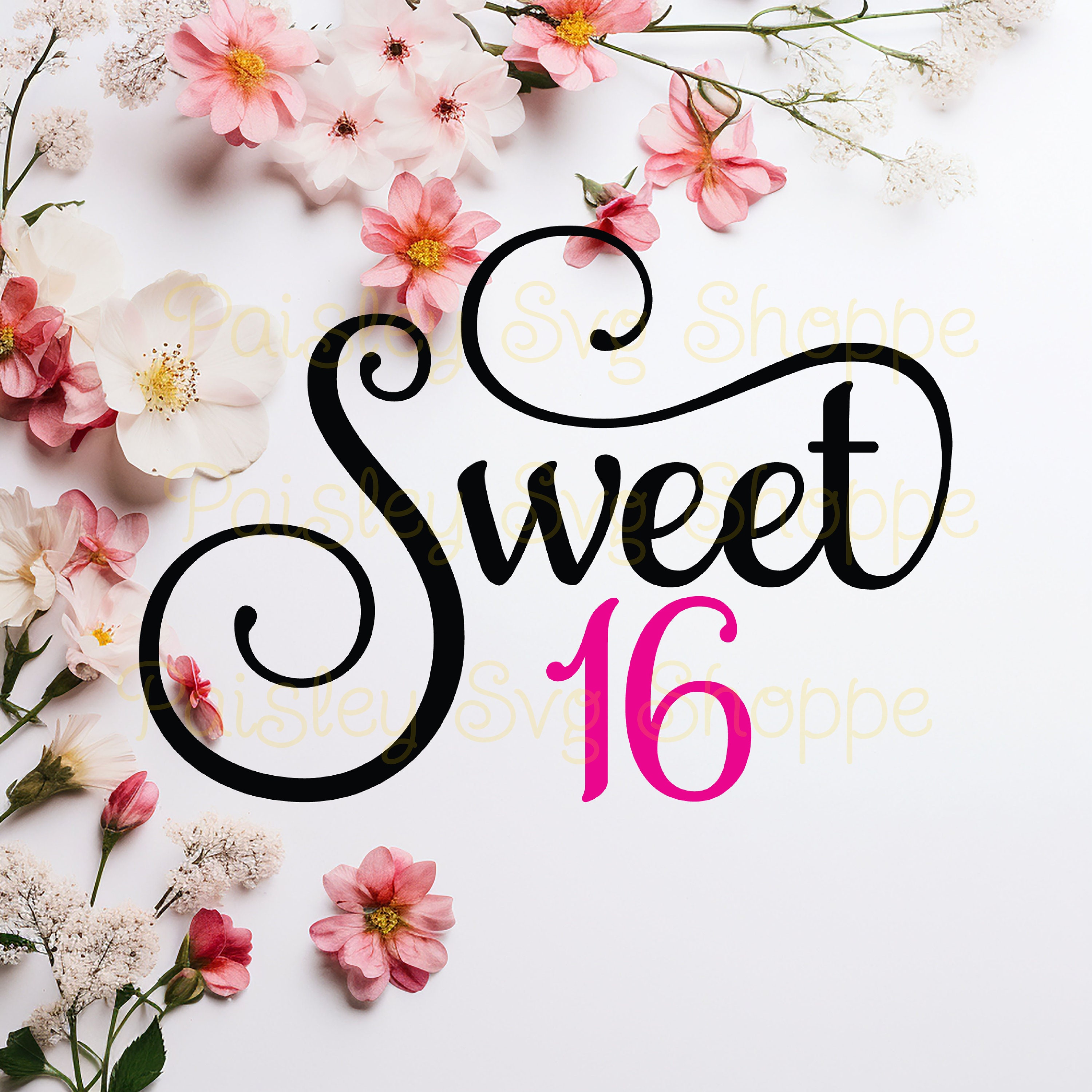 Sweet 16 Svg, 16th Birthday Svg, 16th Birthday Shirt Svg, 16th Birthday ...