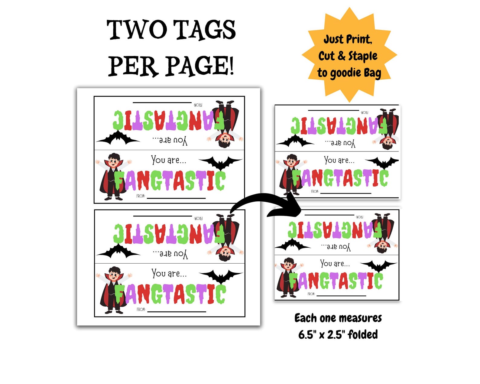 Kids Treat Bag Topper, Create a Goodie Bag Kit, Halloween Party ...