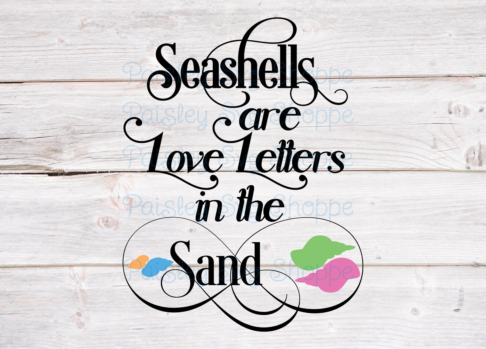 Seashells Are Love Letters Svg, Beach Svg, Seashore Svg, Palm Tree Svg ...