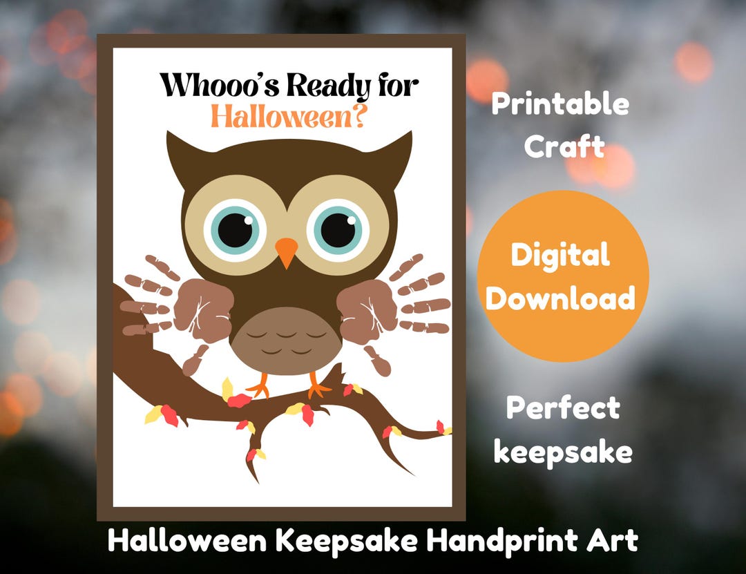 Halloween Handprint Craft, Printable Activity Babies, Toddlers DIY ...