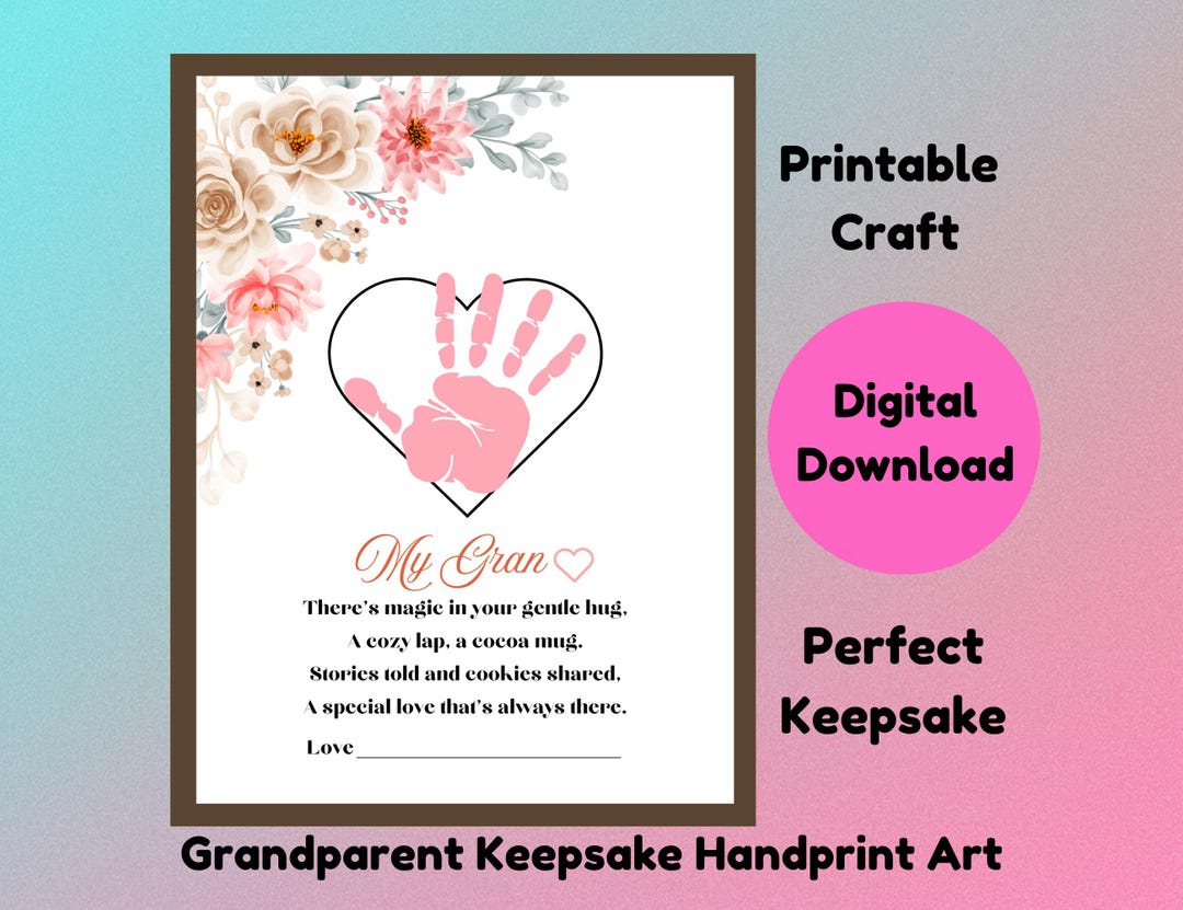 Grandparents Day Handprint Craft, Printable Activity Babies, Toddlers ...