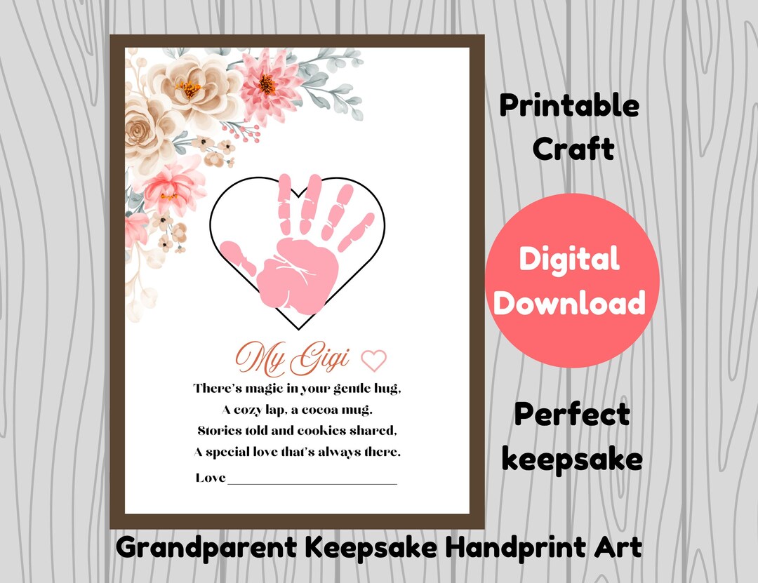 Grandparents Day Handprint Craft, Printable Activity Babies, Toddlers ...