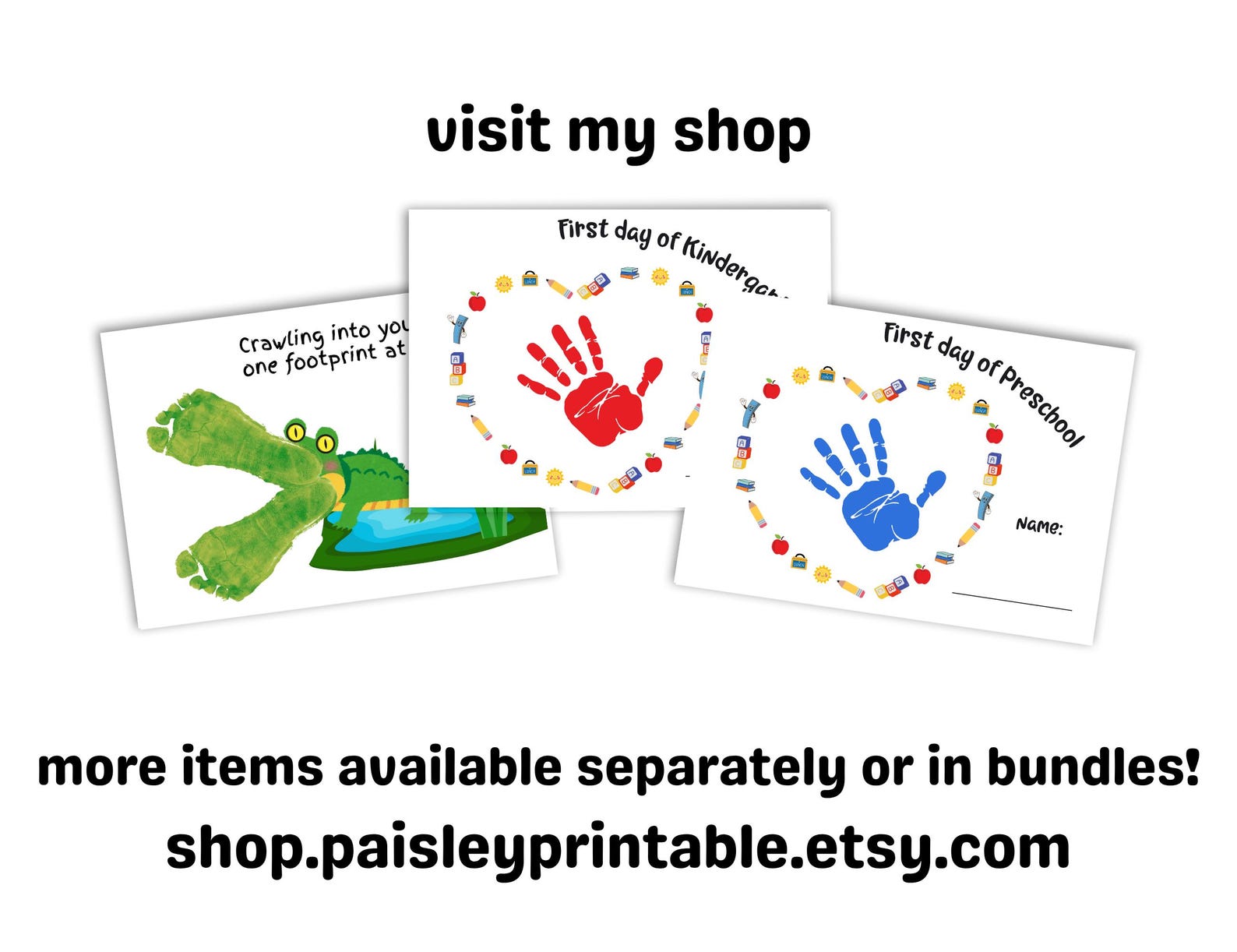 First Day Daycare Handprint Craft, Printable Activity Babies, Toddlers ...