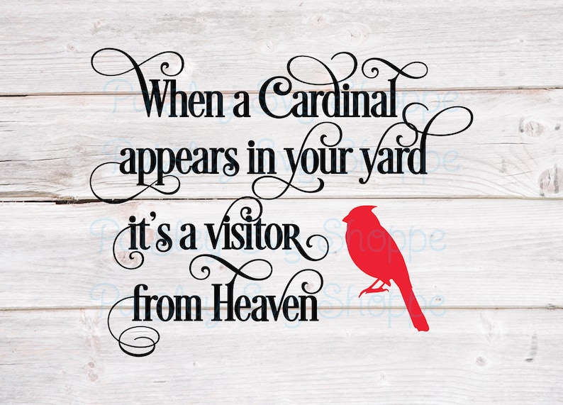 When a Cardinal Appears Svg, Cardinal Svg, Memorial Svg, Religious Svg ...
