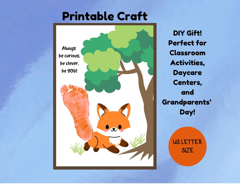 Autumn Fox Handprint Craft, Printable Activity Babies, Toddlers DIY ...