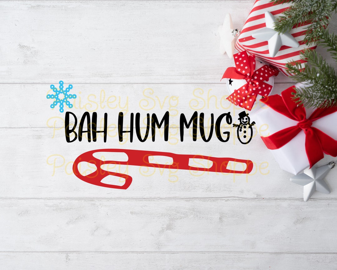 Bah Hum Mug Svg, Christmas Decor Svg, Santa Mug Svg, Christmas Pillow ...