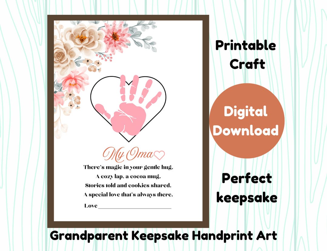 Grandparents Day Handprint Craft, Printable Activity Babies, Toddlers ...