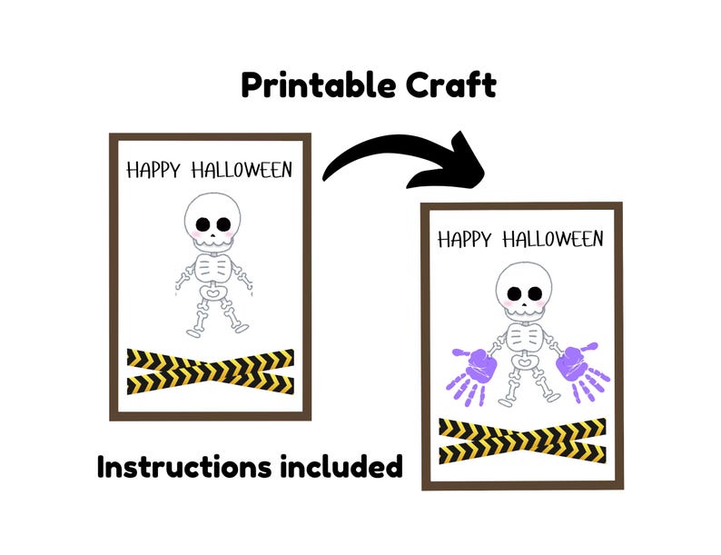 Halloween Handprint Craft, Printable Activity Babies, Toddlers DIY ...