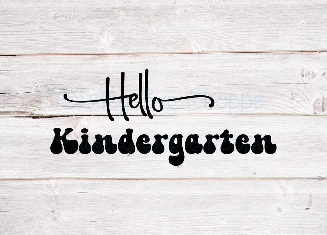 Hello Kindergarten Svg, Bulletin Board Svg, Back to School Shirt Svg ...