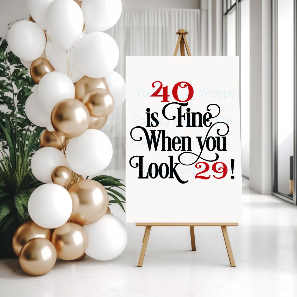 40 is Fine When You Look 29 Svg, 40th Birthday Svg, 40th Birthday Shirt ...