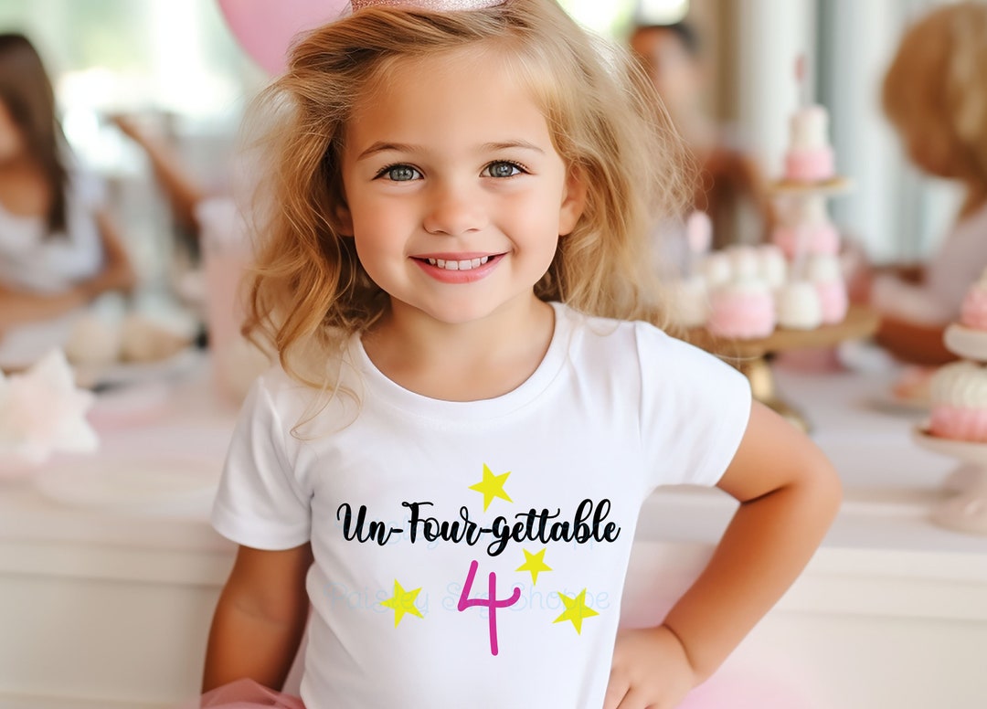 Un-four-gettable Svg, 4th Birthday Svg, 4th Birthday Shirt Svg, 4th ...