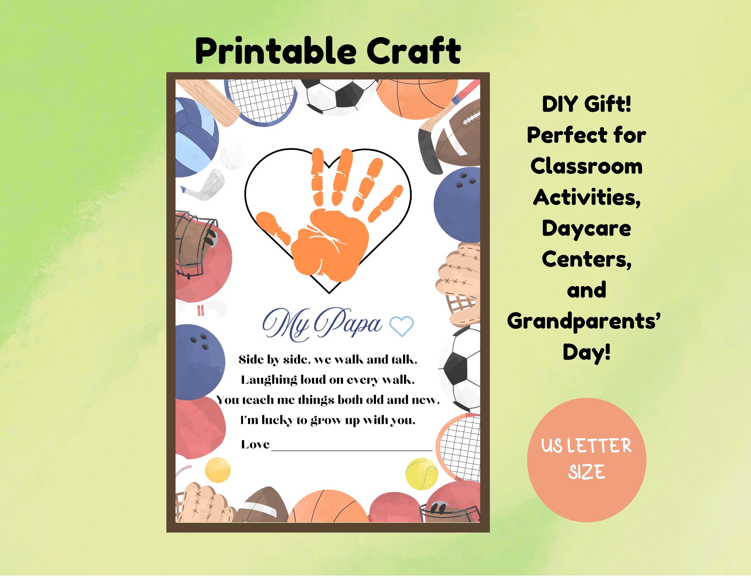 Grandparents Day Handprint Craft, Printable Activity Babies, Toddlers ...