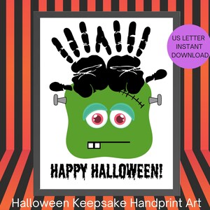 Halloween Handprint Craft, Printable Activity Babies, Toddlers DIY ...