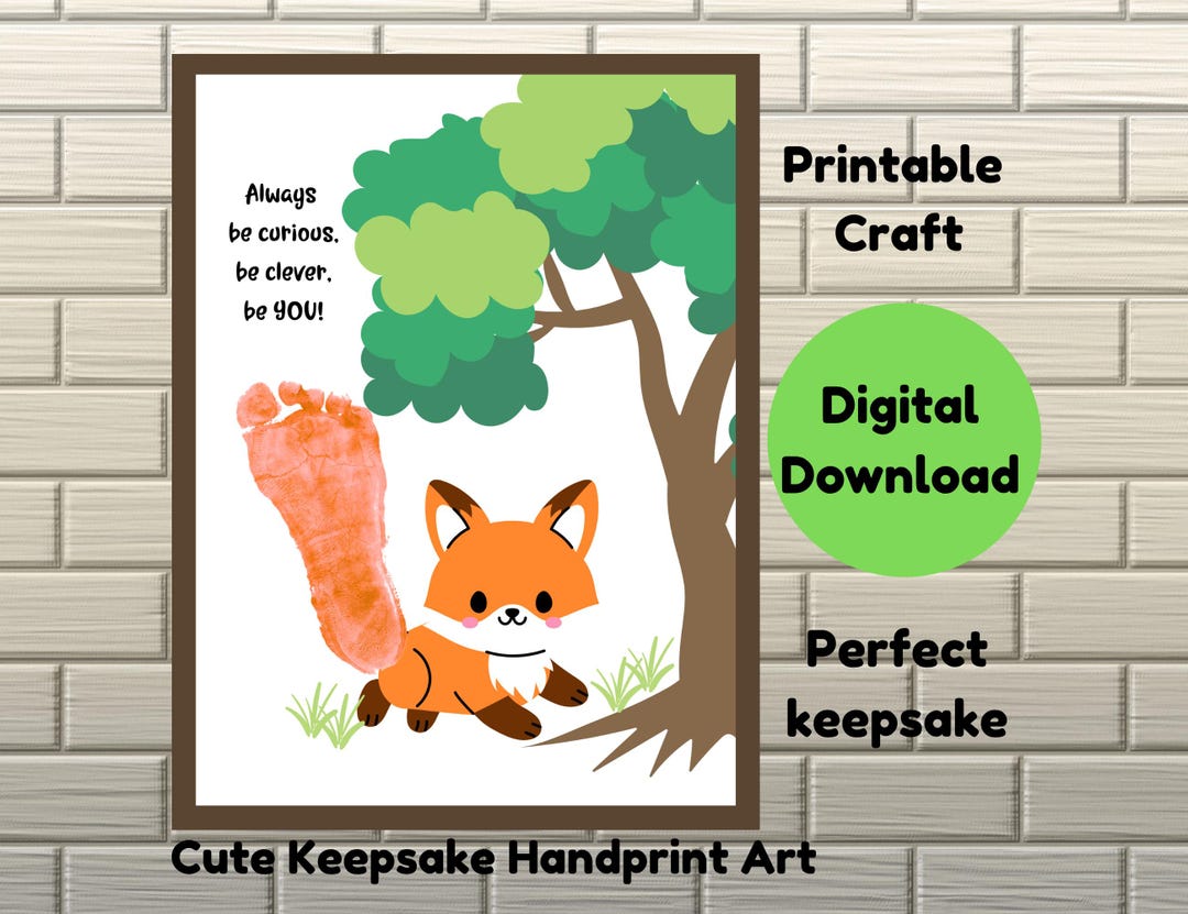 Autumn Fox Handprint Craft, Printable Activity Babies, Toddlers DIY ...