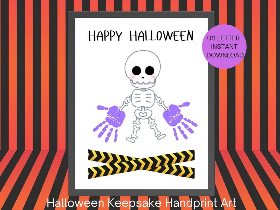 Halloween Handprint Craft, Printable Activity Babies, Toddlers DIY ...