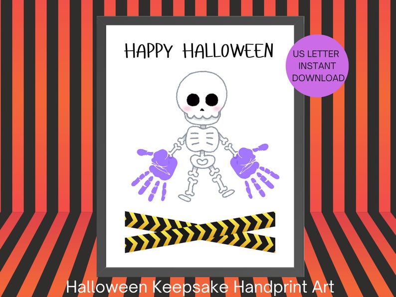 Halloween Handprint Craft, Printable Activity Babies, Toddlers DIY ...