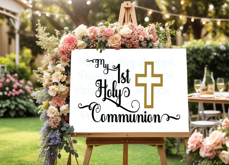 My 1st Holy Communion Svg, Communion Invitation Svg, First Communion ...