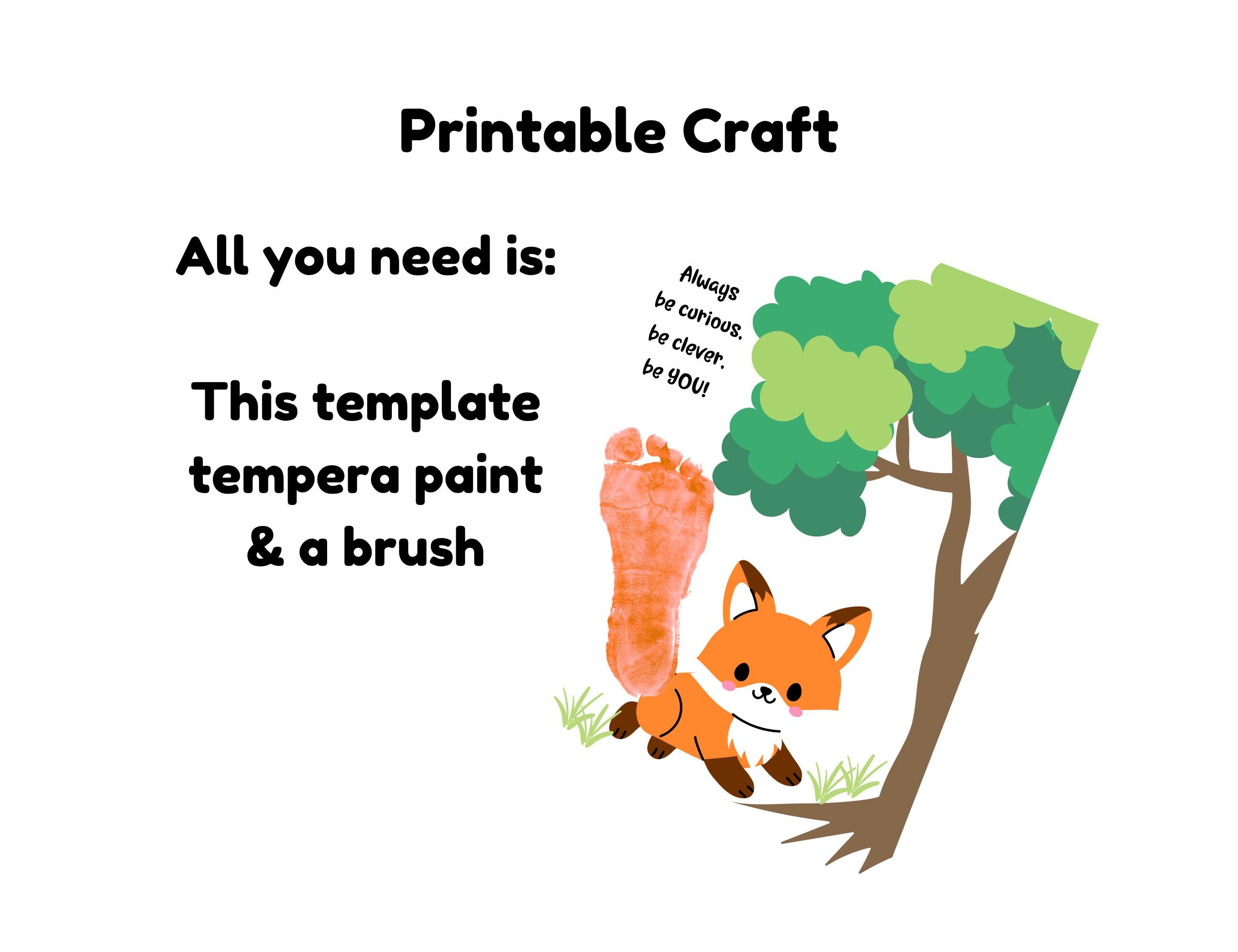Autumn Fox Handprint Craft, Printable Activity Babies, Toddlers DIY ...