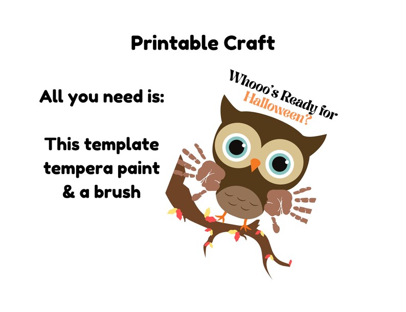 Halloween Handprint Craft, Printable Activity Babies, Toddlers DIY ...