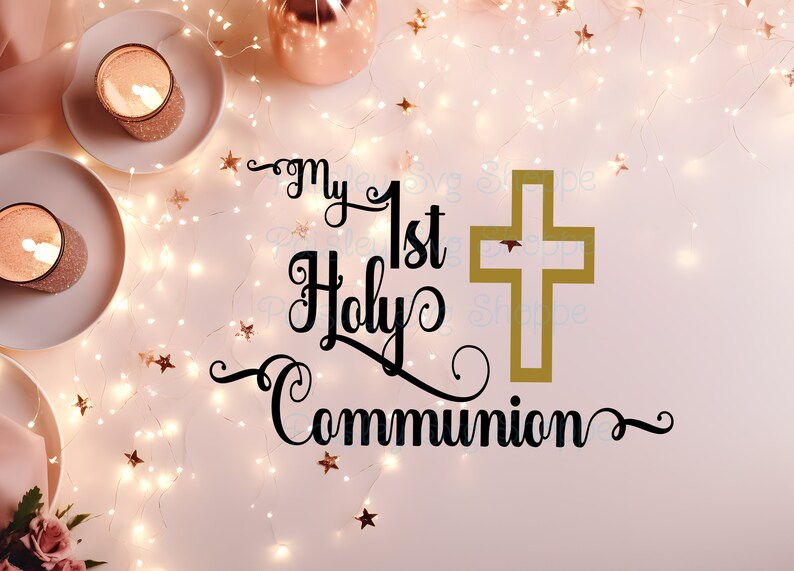My 1st Holy Communion Svg, Communion Invitation Svg, First Communion ...
