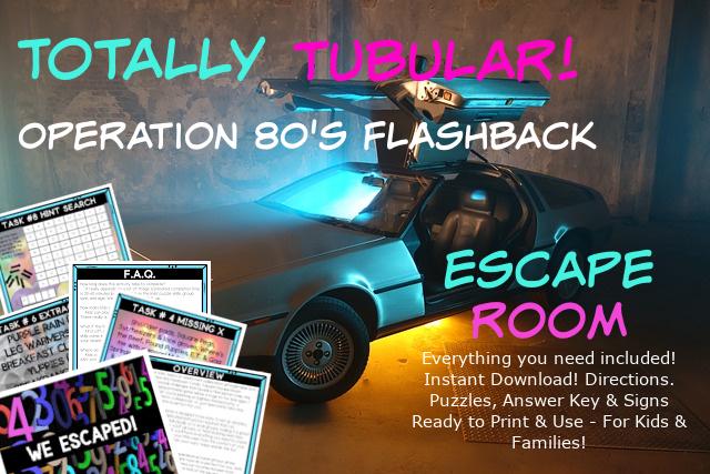 1980s Decade Escape Room, 80s Escape Room, Printable DIY Game, Family ...