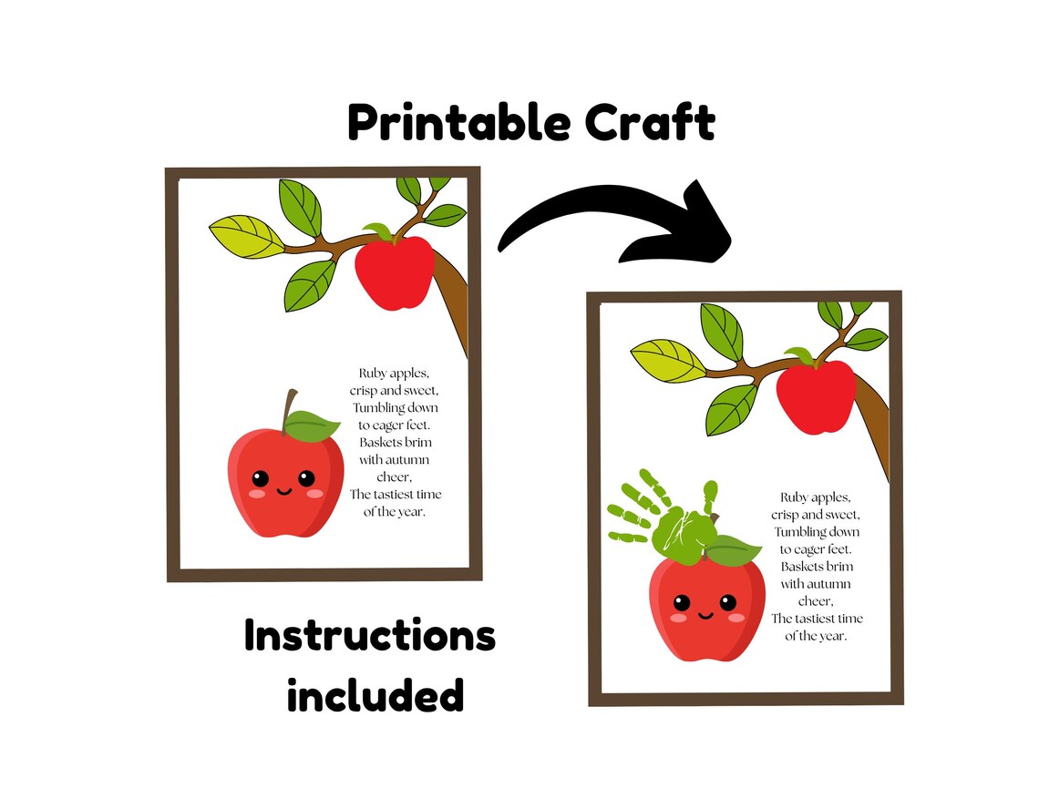 Autumn Handprint Craft, Printable Activity Babies, Toddlers DIY ...