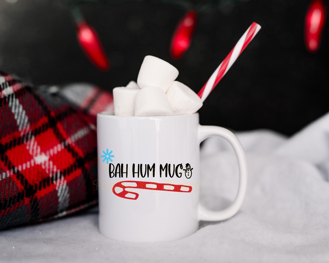 Bah Hum Mug Svg, Christmas Decor Svg, Santa Mug Svg, Christmas Pillow ...