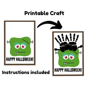 Halloween Handprint Craft, Printable Activity Babies, Toddlers DIY ...