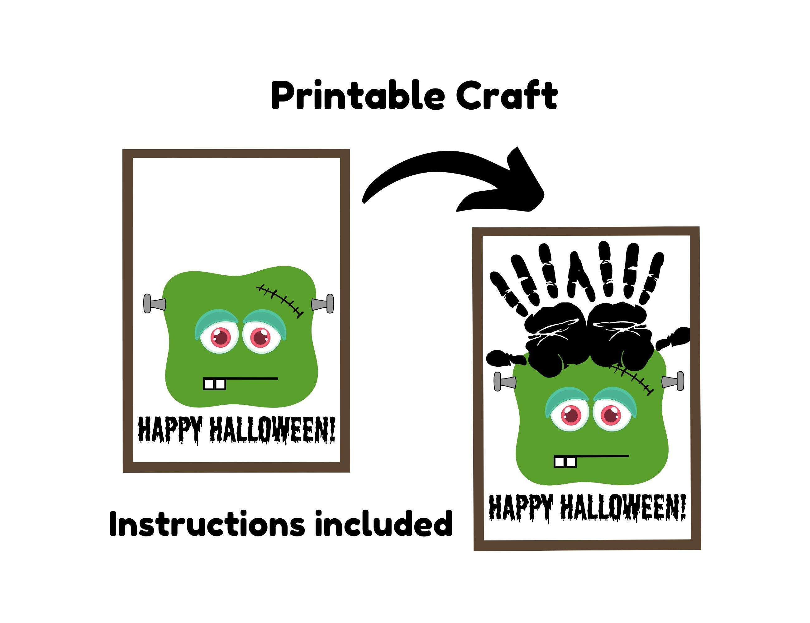 Halloween Handprint Craft, Printable Activity Babies, Toddlers DIY ...
