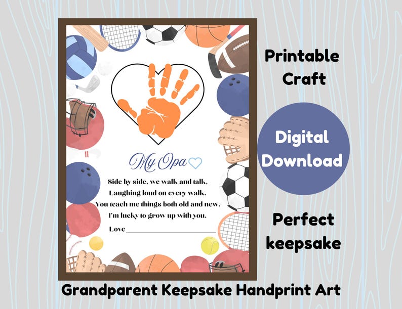 Grandparents Day Handprint Craft, Printable Activity Babies, Toddlers ...