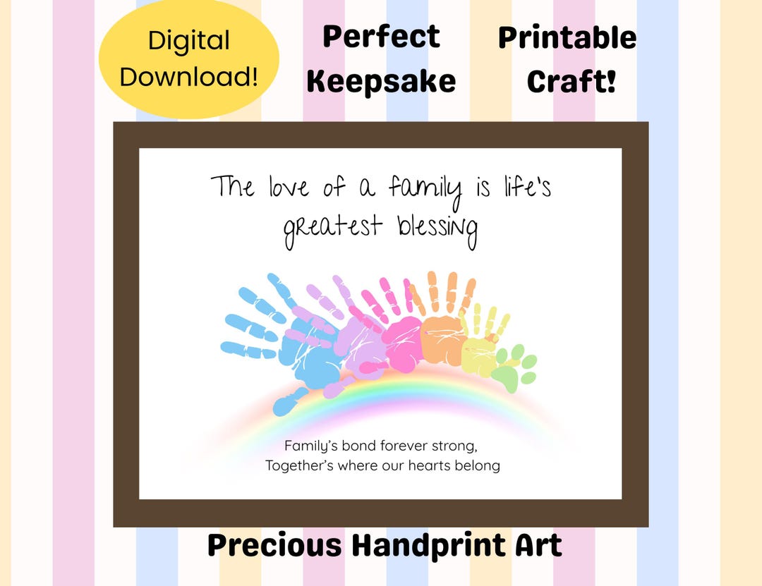 Family Tree Handprint Craft, Printable Activity Babies, Toddlers DIY ...