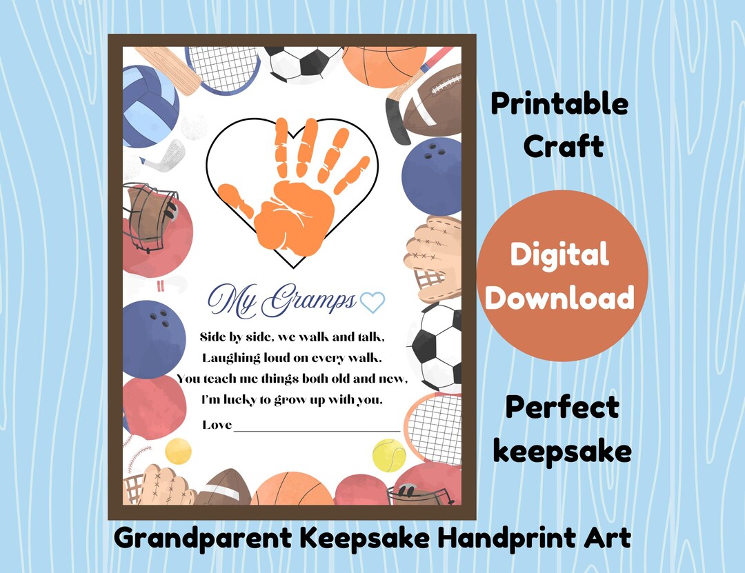 Grandparents Day Handprint Craft, Printable Activity Babies, Toddlers ...
