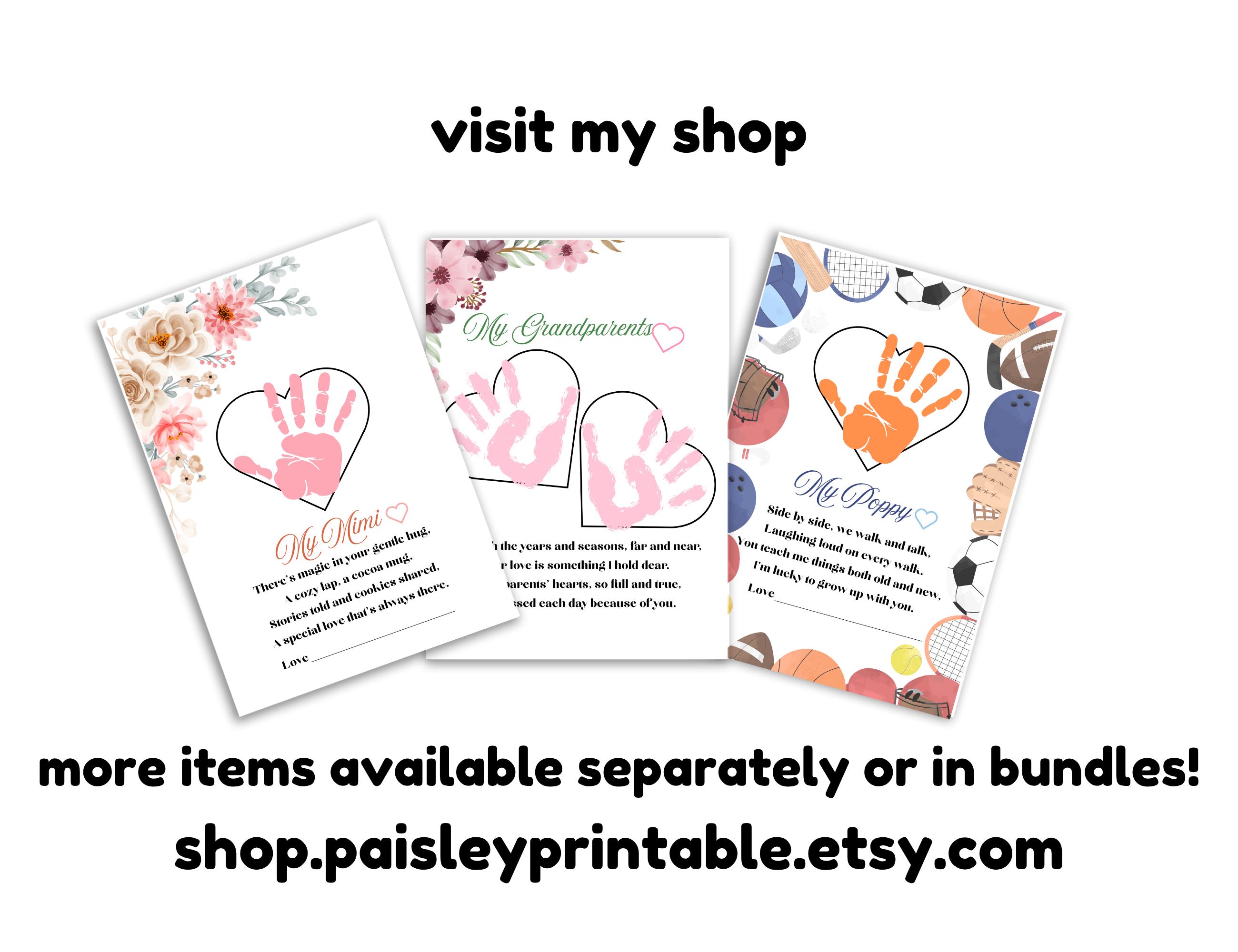 Grandparents Day Handprint Craft, Printable Activity Babies, Toddlers ...