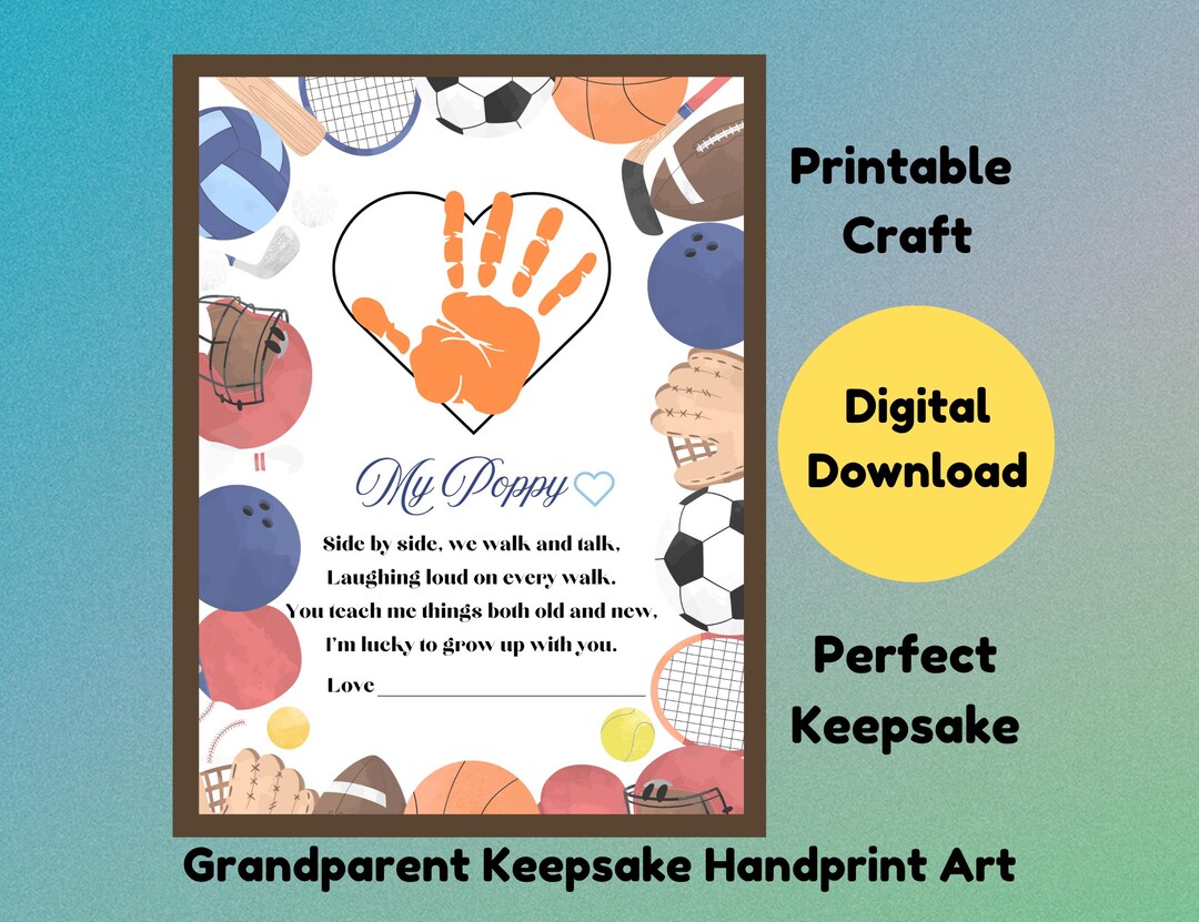 Grandparents Day Handprint Craft, Printable Activity Babies, Toddlers ...