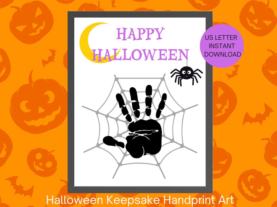 Halloween Handprint Craft, Printable Activity Babies, Toddlers DIY ...