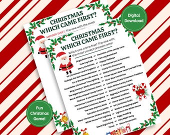 Christmas Which Came First Game, Family Activity, December Birthday ...