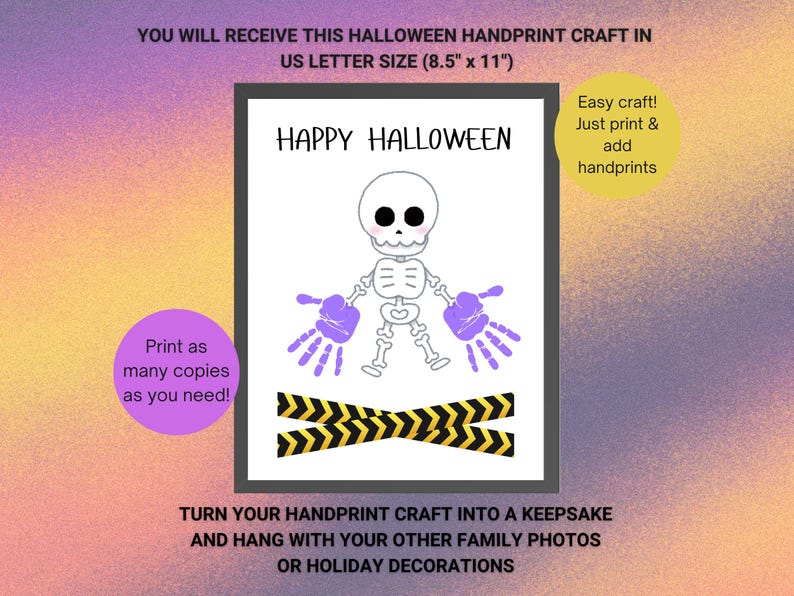 Halloween Handprint Craft, Printable Activity Babies, Toddlers DIY ...