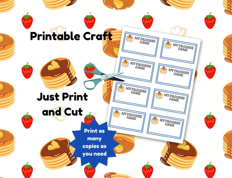 Pancake Name Game Printable, Pancake Day Activity Game, February ...