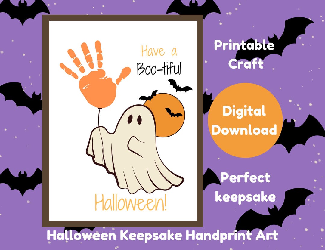 Halloween Handprint Craft, Printable Activity Babies, Toddlers DIY ...