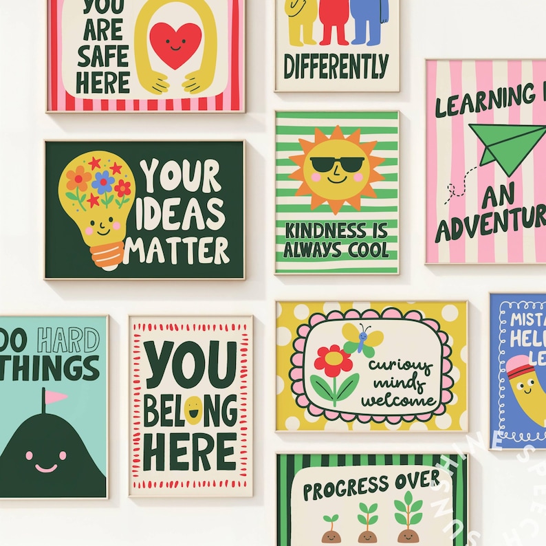 Teacher Classroom Poster Set | Growth Mindset Decor | Inclusive Class ...