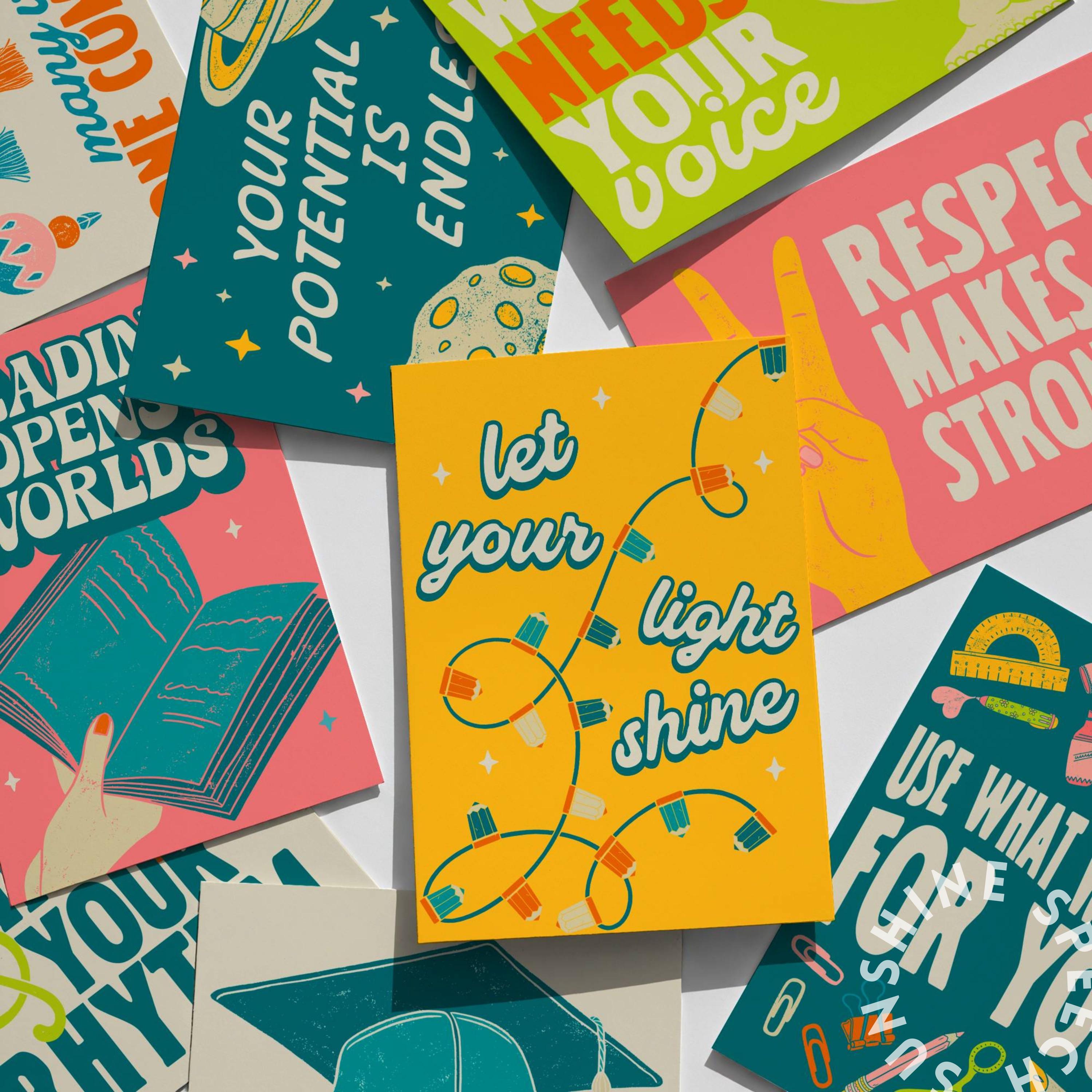 Classroom Growth Mindset Poster Set | Colorful Retro Teacher Wall Art ...