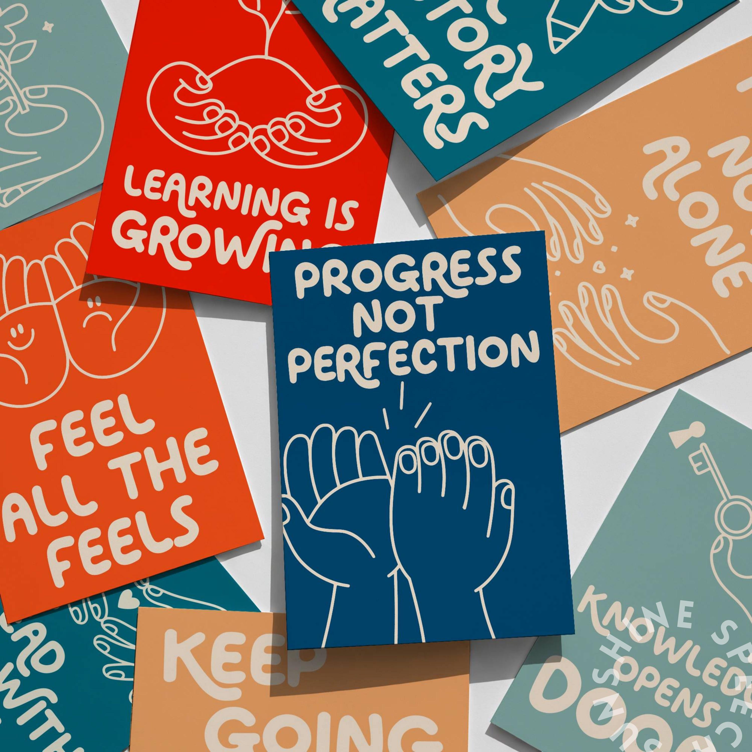 Inspirational Classroom Poster Set, School Psychologist Wall Decor ...