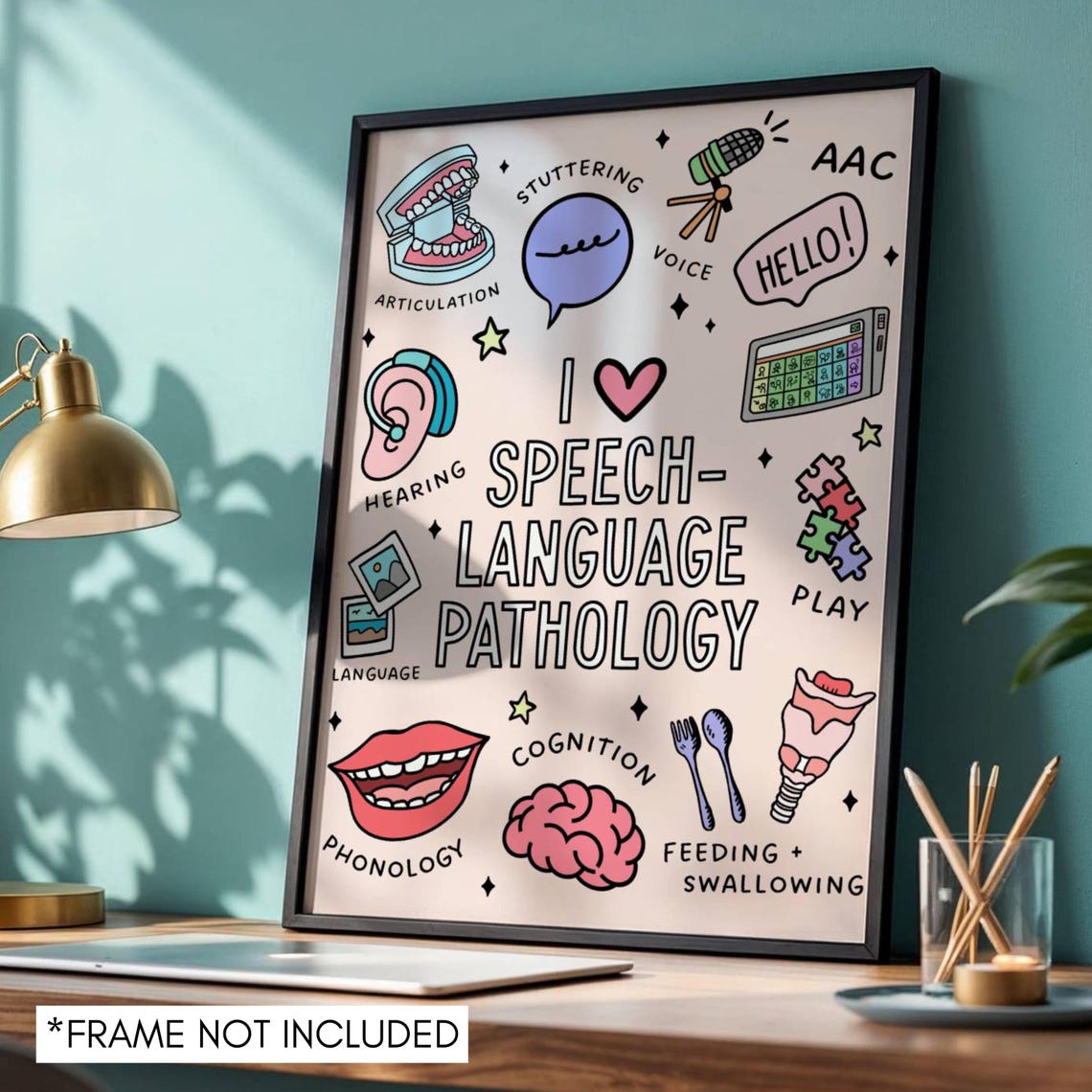 Speech Therapy Poster, I Love Speech-language Pathology, SLP Scope of ...