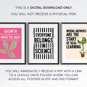 Science Classroom Posters, Set of 25 Inspirational Printable Posters ...