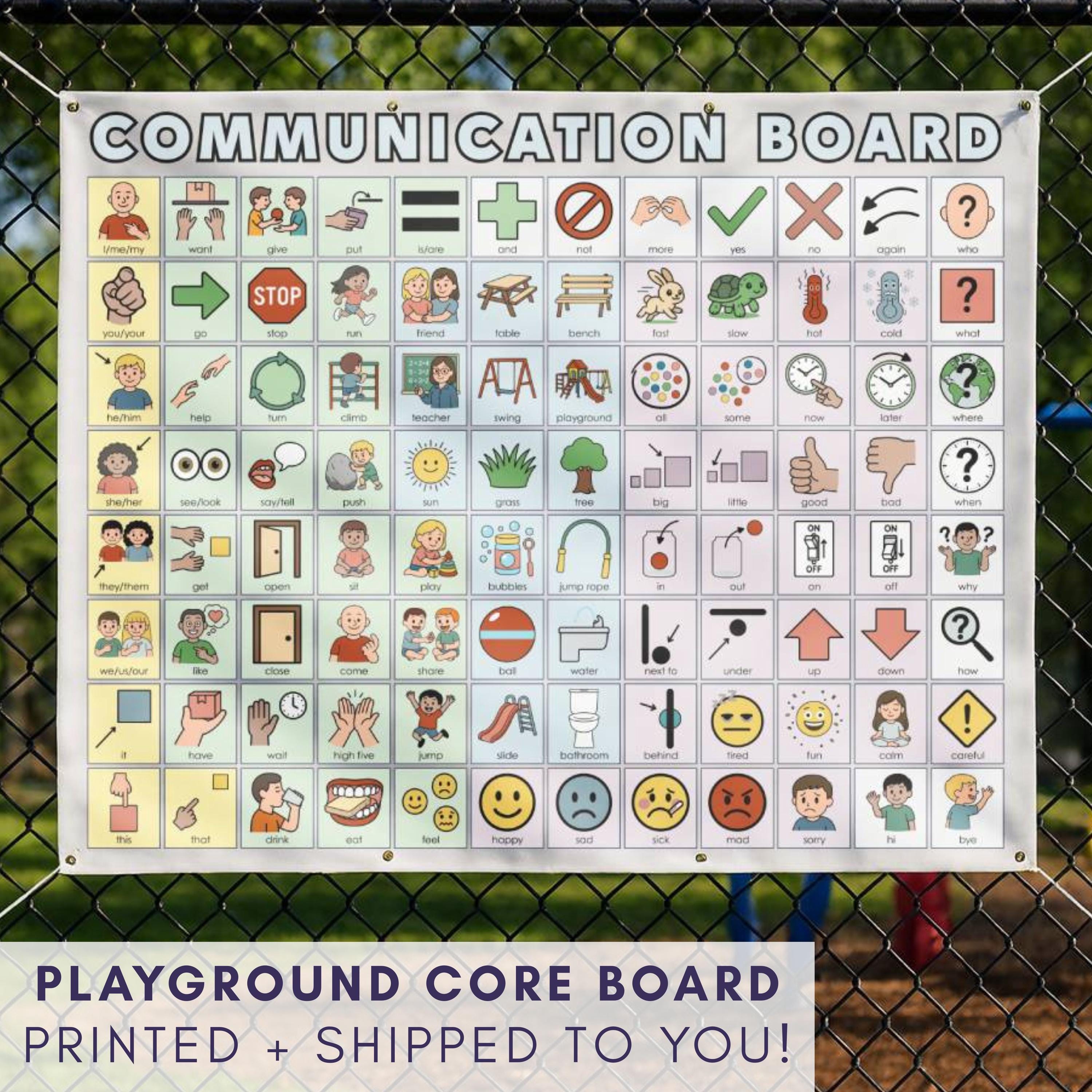 Communication Board Banner for Speech Therapy, Autism Teachers ...