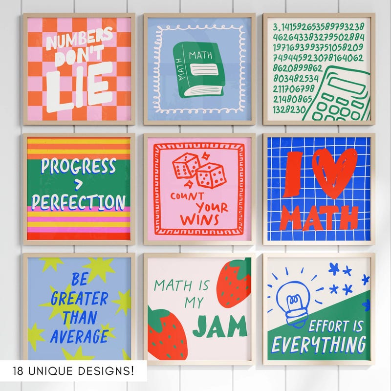 Math Classroom Decor Digital - Etsy